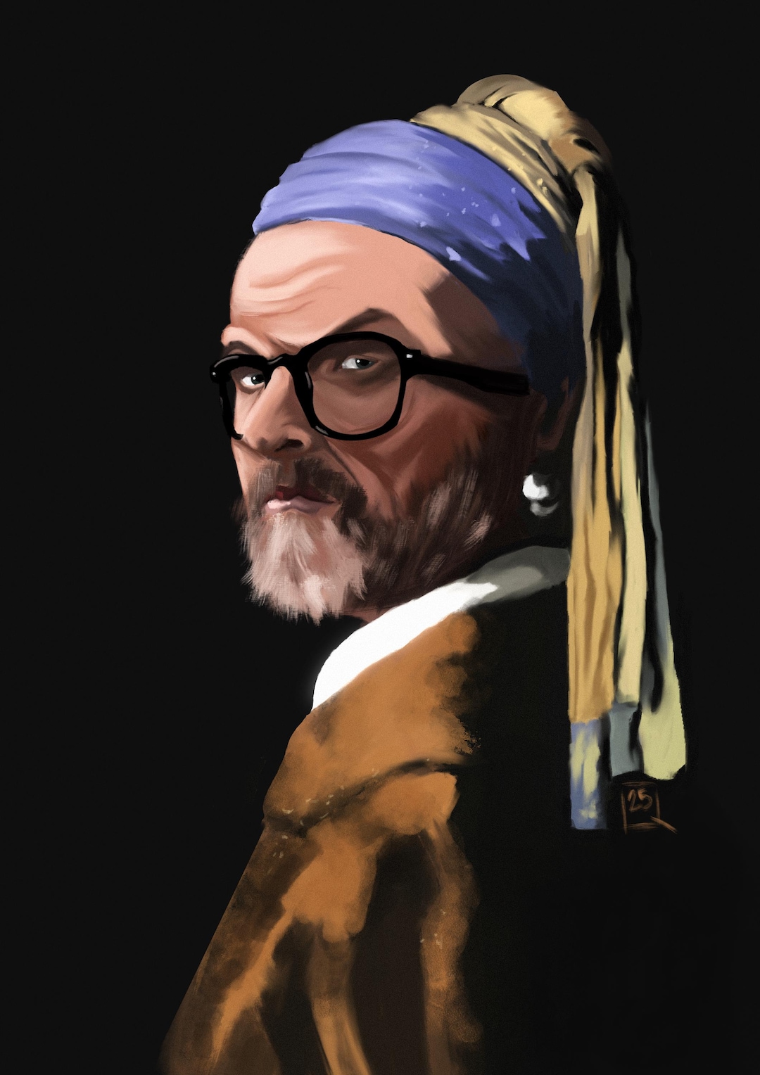 Greg With A Pearl Earring // Taskmaster-inspired Digital Painting ...