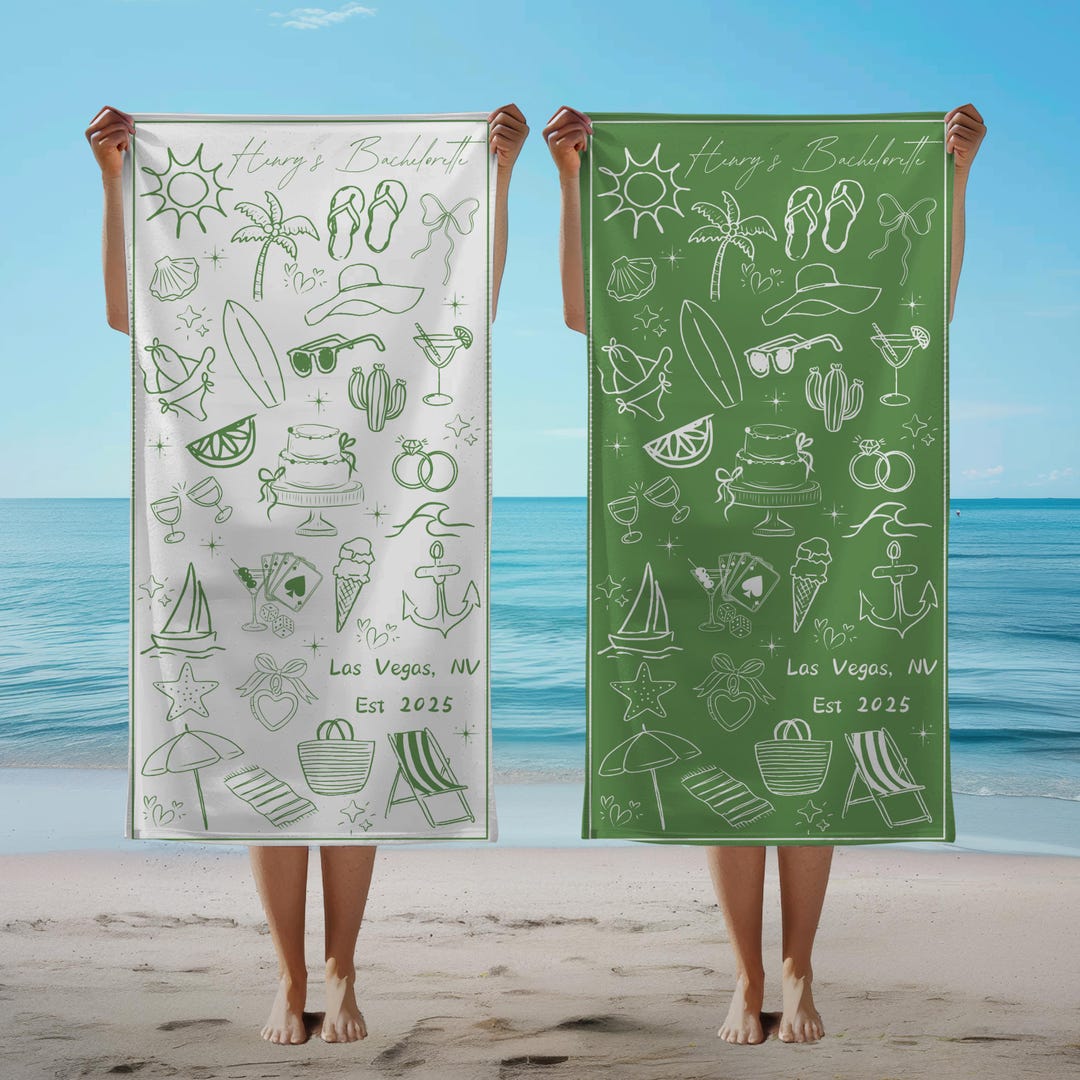 Custom Bachelorette Beach Towels,bachelorette Party Pool Towel With ...