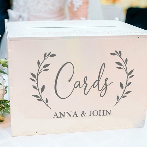 Custom Card Box Decal for Wedding Personalized Card Box - Etsy
