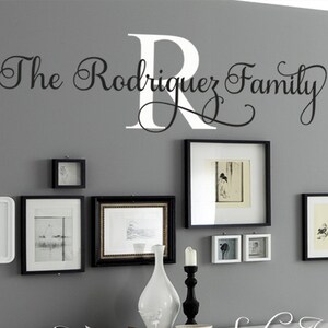 Wall Decal Quote Personalized Family Name Wall Decal for Living Room ...