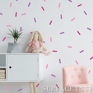 Sprinkle Wall Decals, Set of 162 Confetti Wall Decal in 3 Different ...