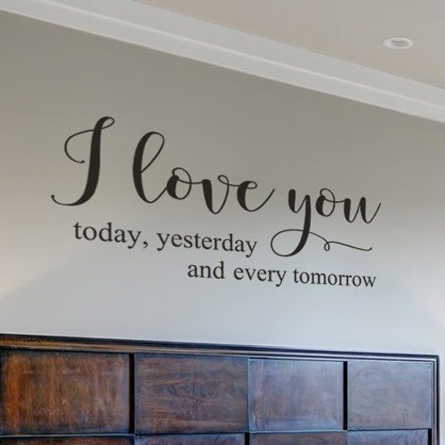 Wall Sticker Quote I Love You Vinyl Wall Sticker Decor Wall - Etsy