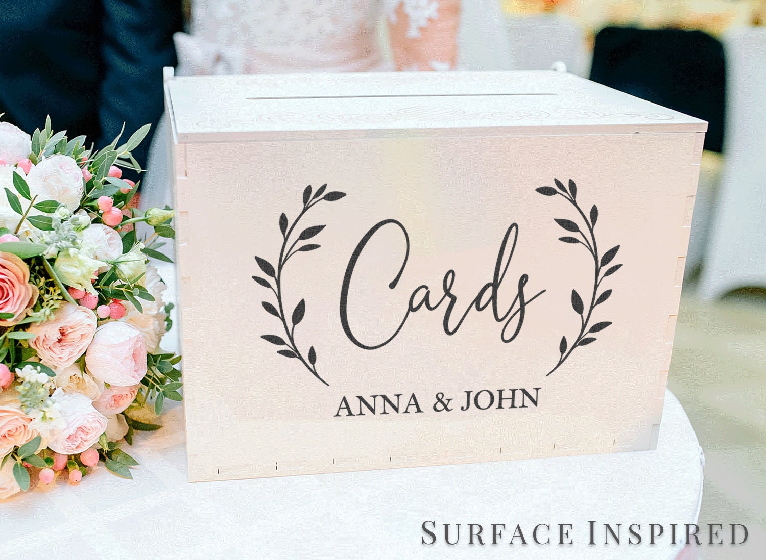Personalized Decal for Wedding Card Box - Custom Sticker for Wedding ...