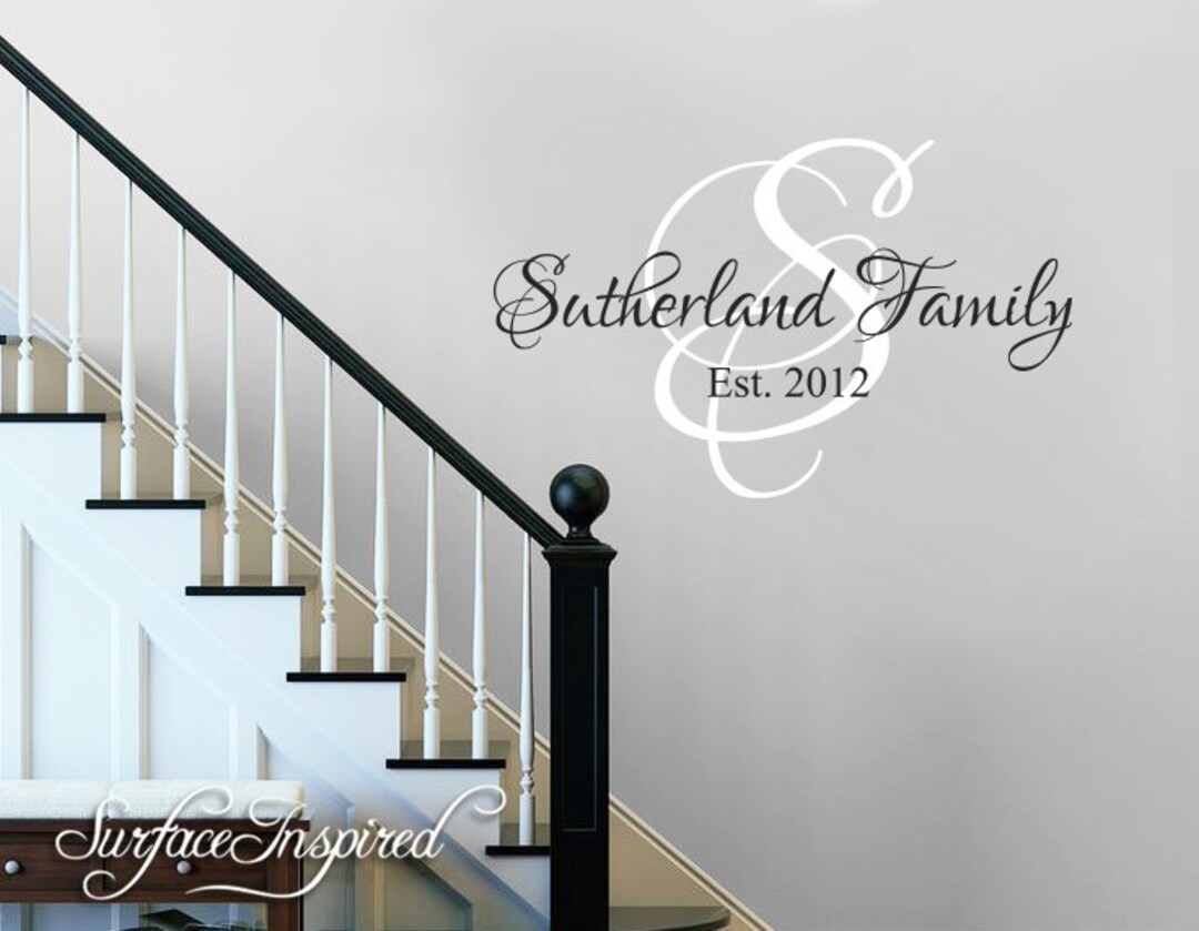 Wall Decals Quote - Personalized Family Name Wall Decal Name Monogram ...
