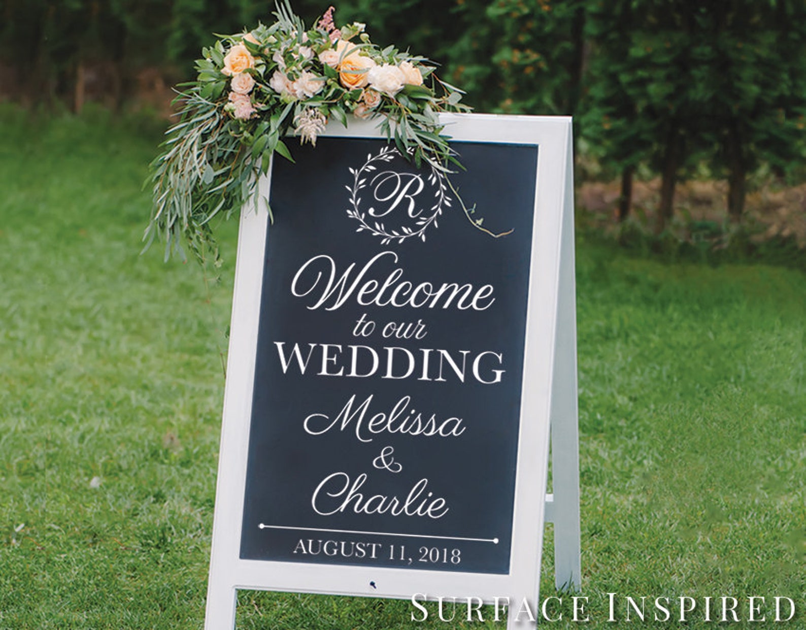 Wedding Decor Sign Welcome Decal Chalkboard Decals Welcome to Our ...