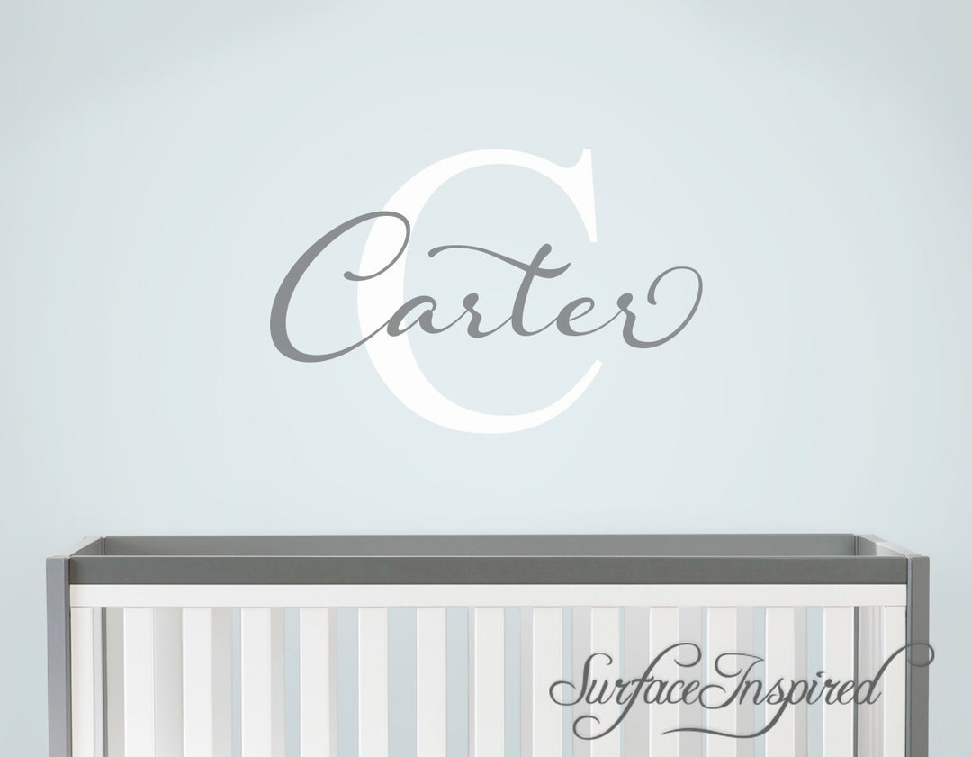 Nursery Wall Decals. Carter With Elegant Swirls Name Wall Decal for ...
