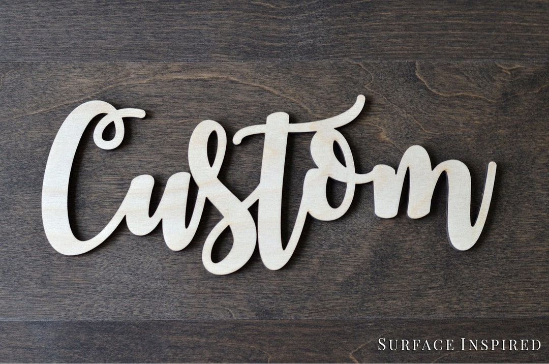 Wooden Name Signs Wooden Letters Personalized Wood Design Laser Cut Out ...