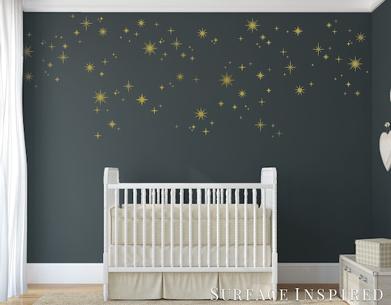 Starburst Wall Decals SET OF 100 Stars Custom Color Star - Etsy