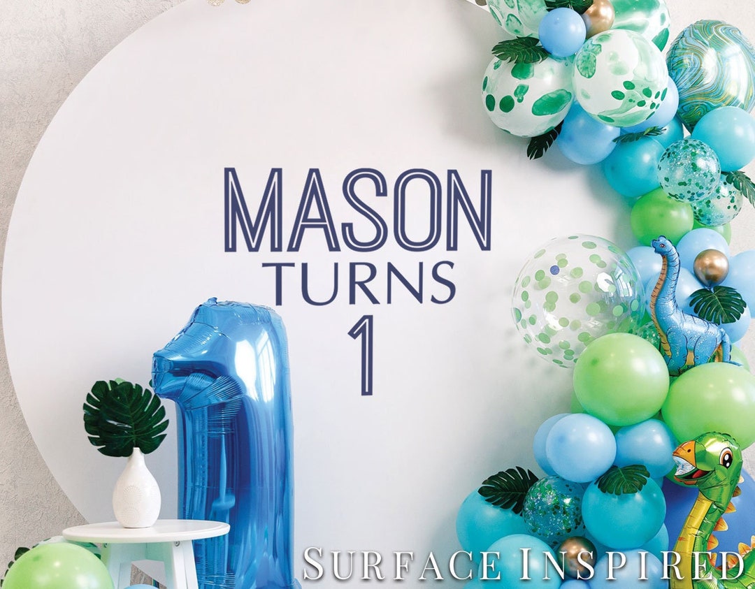 Birthday Decal for Balloon Arch - Balloon Arch Decor- Personalized Name ...