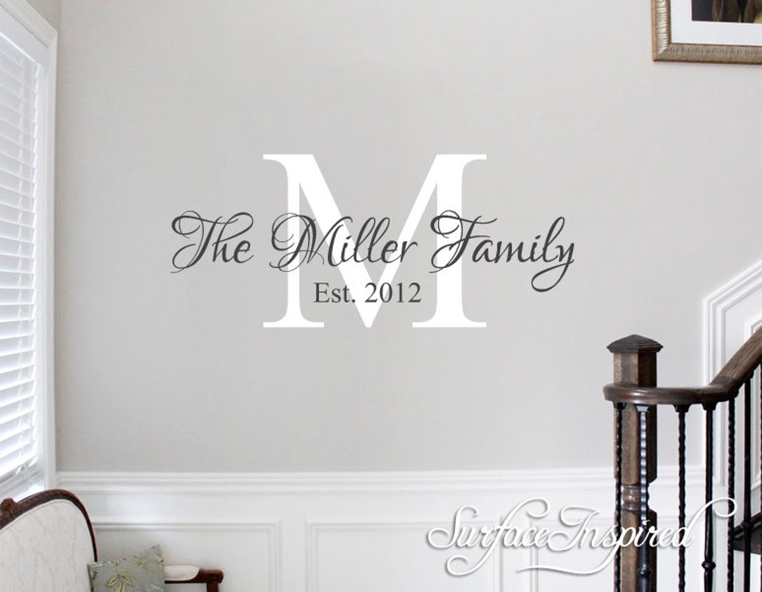 Wall Decals Quote - Personalized Family Name Wall Decal Name Monogram ...