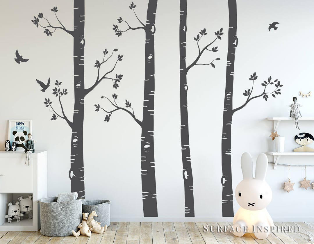 Wall Stickers Nursery Kids Trees Wall Sticker Large Tree Wall Mural ...