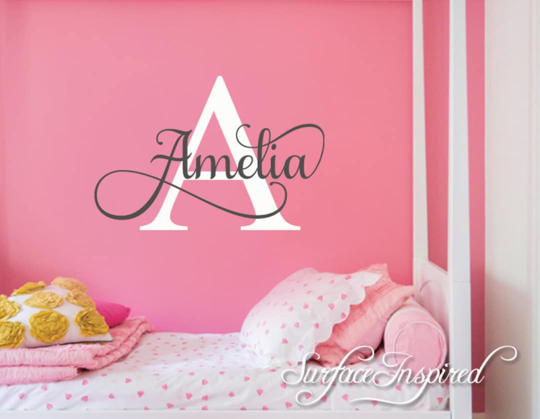 Nursery Wall Decal Personalized Names Wall Decals for Kids Vinyl Wall ...