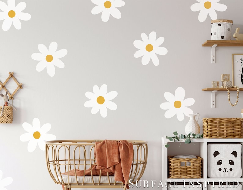 Big Daisy Flower Wall Decal Set of 10 Flowers Flower Wall - Etsy