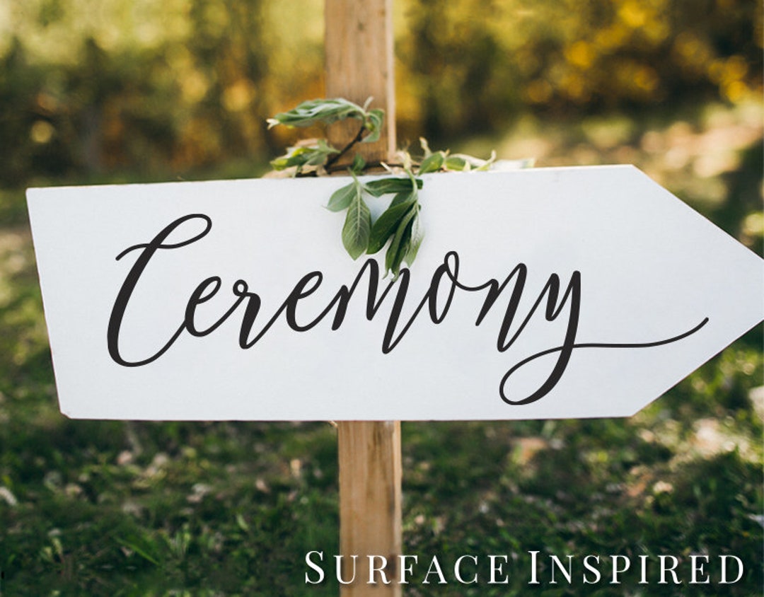 Wedding Ceremony Sign Decal Wedding Decor Chalkboard Decals Wedding ...