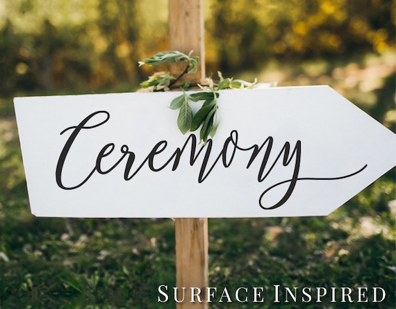 Wedding Ceremony Sign Decal Wedding Decor Chalkboard Decals | Etsy