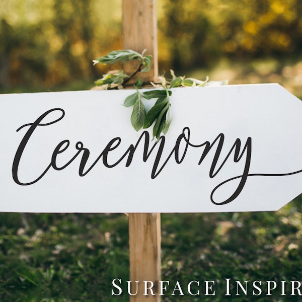 Wedding Ceremony Sign Vinyl Decal - Etsy