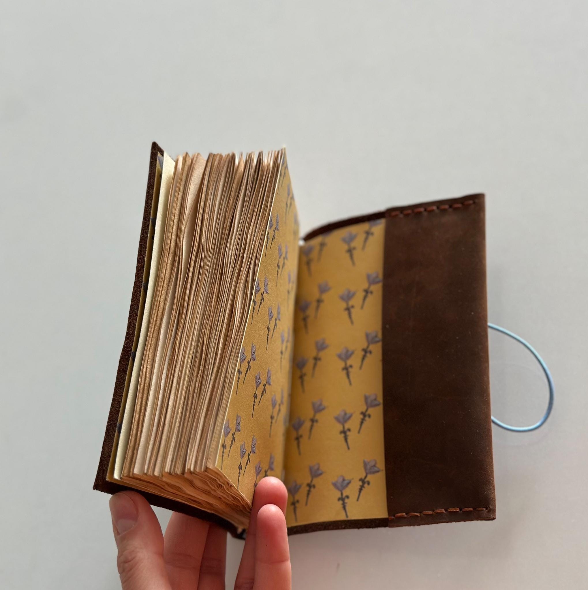 Leather Pocket Diary, Travel Book, Mini Journal, Tiny Notebook With ...