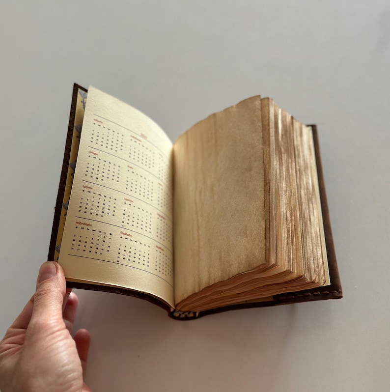 Leather Pocket Diary, Travel Book, Mini Journal, Tiny Notebook With ...