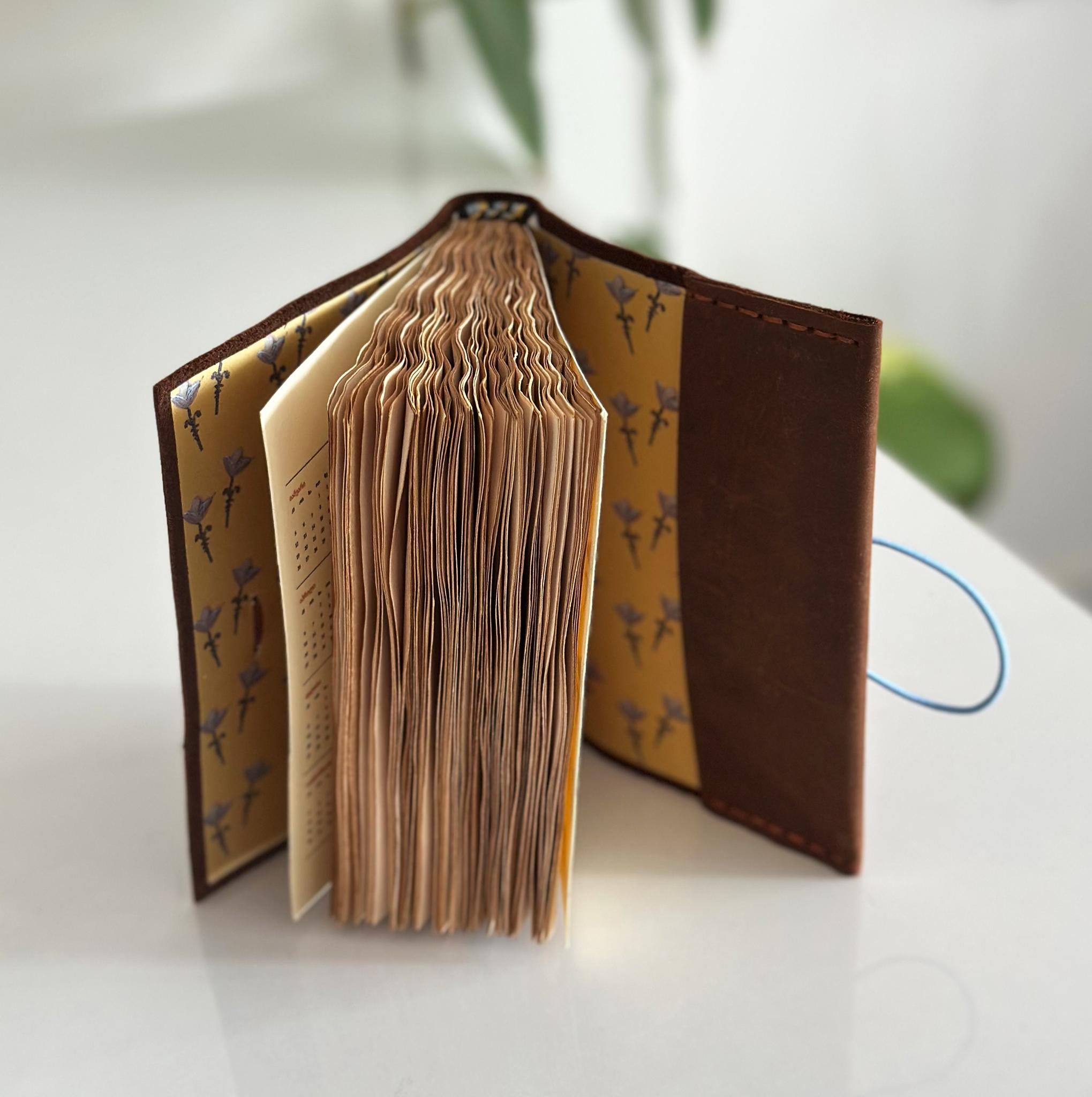 Leather Pocket Diary, Travel Book, Mini Journal, Tiny Notebook With ...