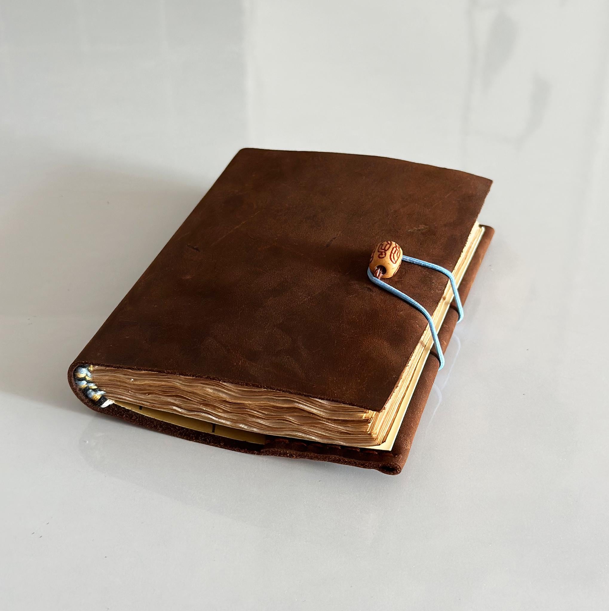 Leather Pocket Diary, Travel Book, Mini Journal, Tiny Notebook With ...