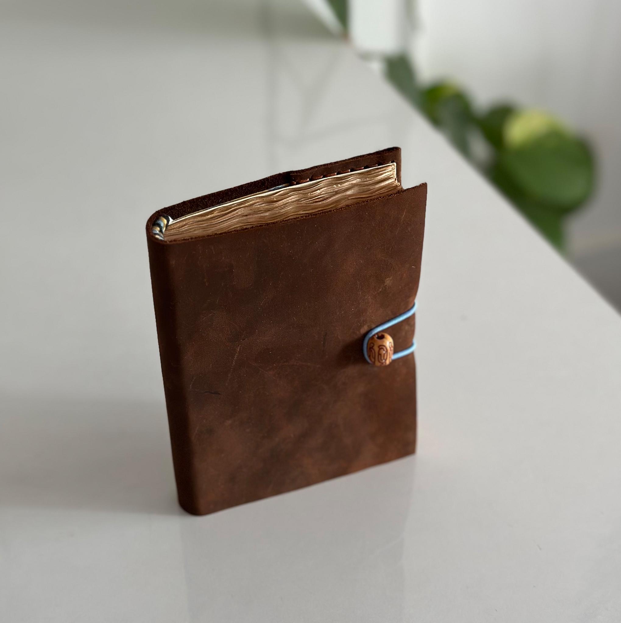 Leather Pocket Diary, Travel Book, Mini Journal, Tiny Notebook With ...