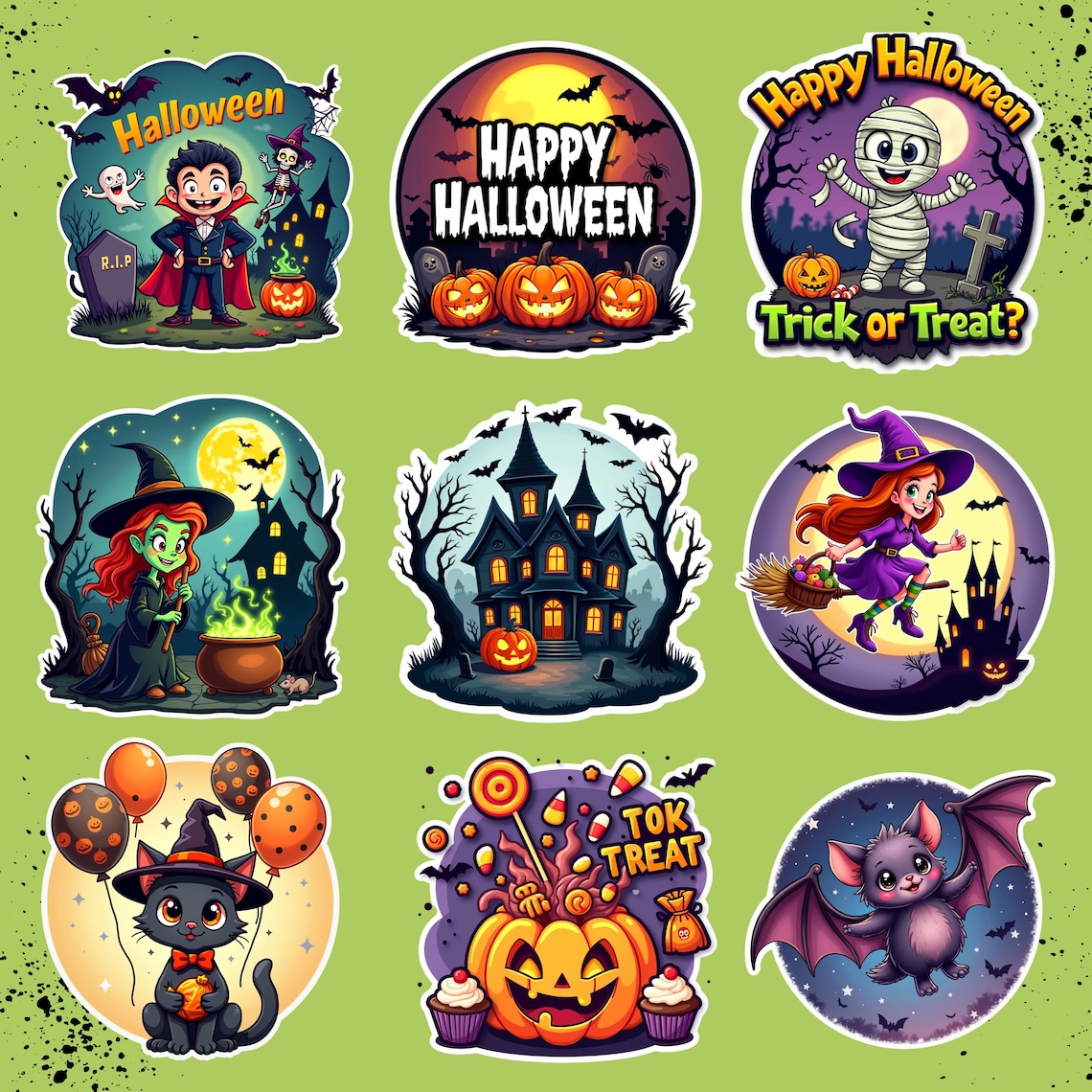 Ultimate Halloween Sticker Bundle – 200+ Pngs, Cute, Spooky & Aesthetic ...