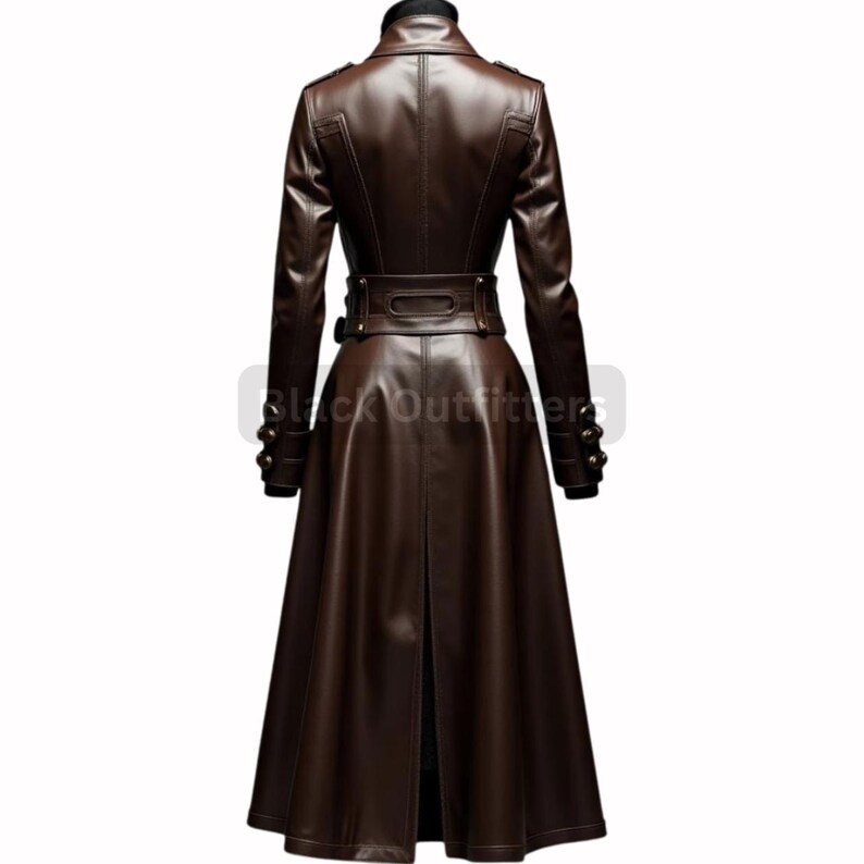 Handmade Steampunk Leather Trench Coat: Buckled Full-length Overcoat - Etsy
