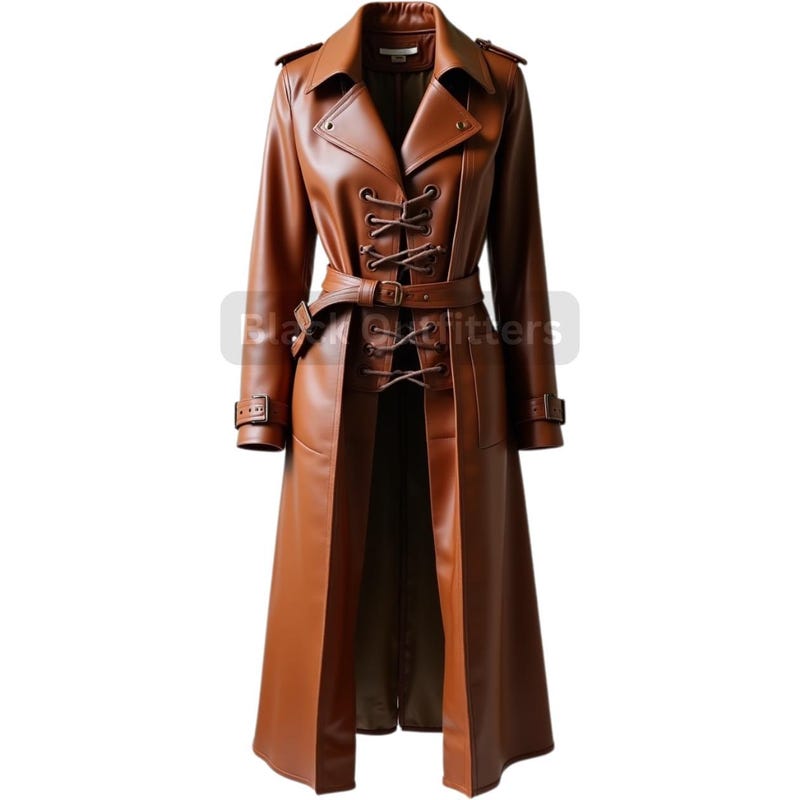 Leather Trench Coat Fringe - Etsy UK