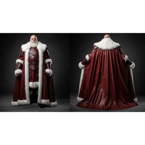 Genuine Leather Noble Warrior Coat – Gothic Royal Outfit With White Fur ...