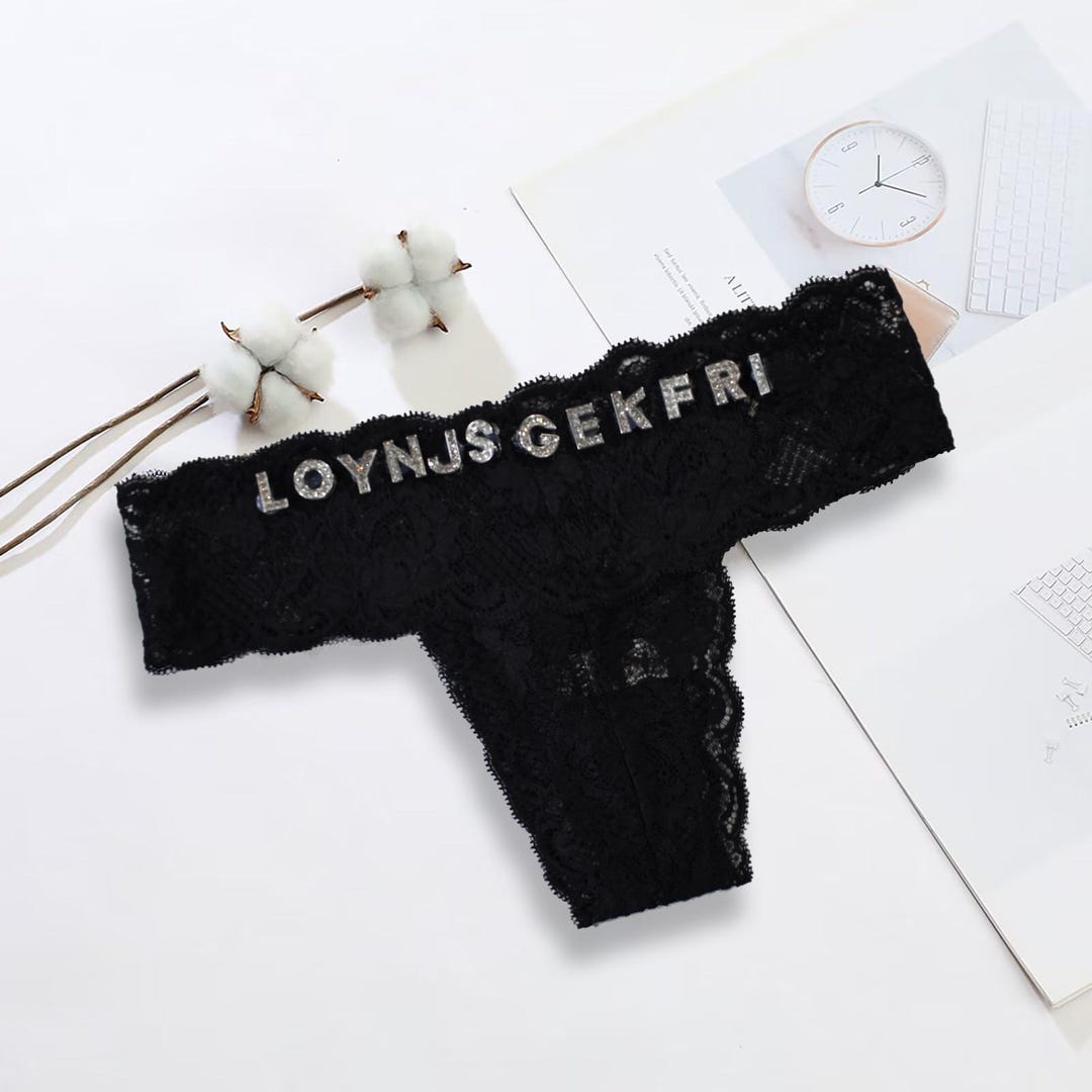 Personalized Lace Thong Add Custom Letters or Name on Back, Sexy, Fun ...