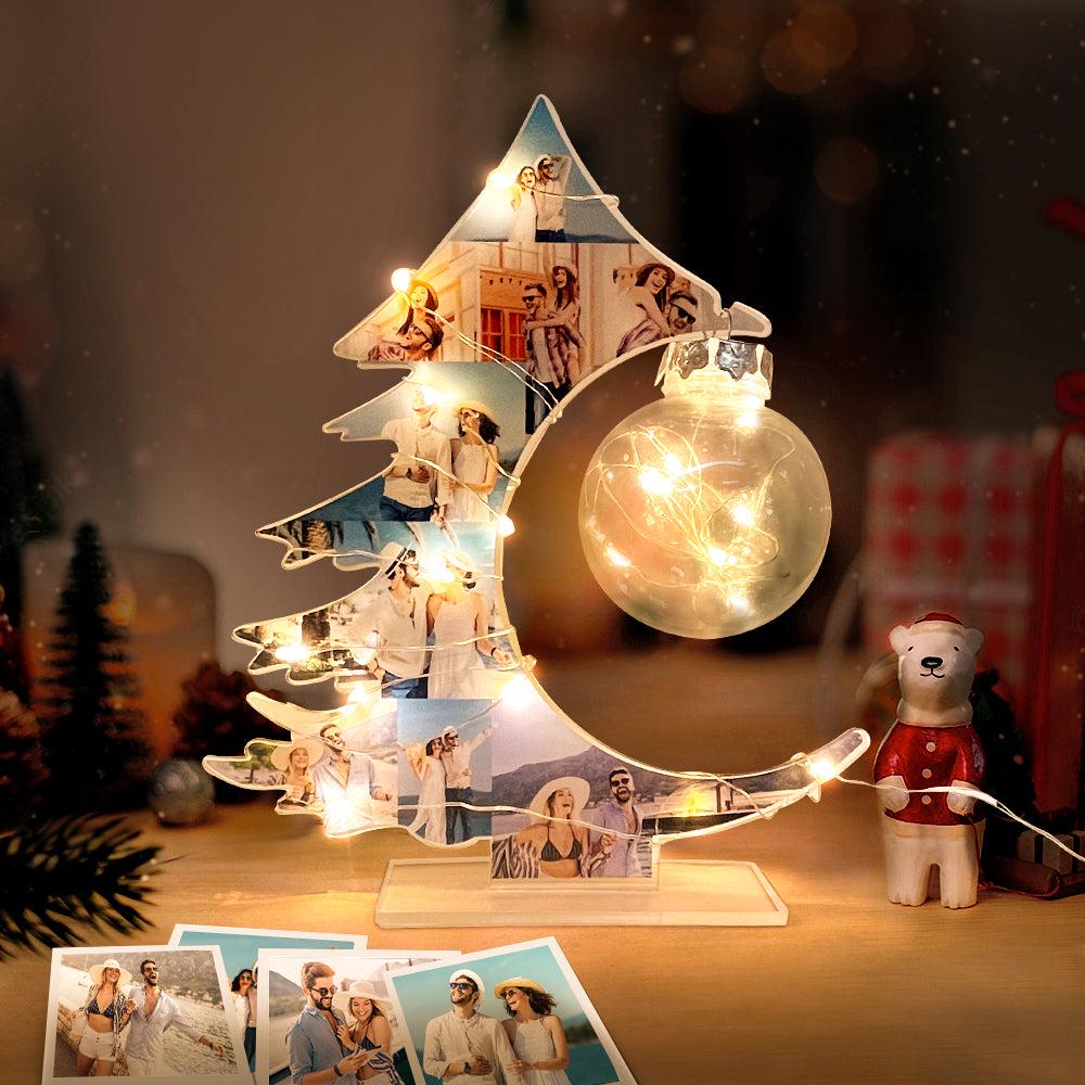 Custom Photo Night Light Christmas Tree Lamp Personalized LED Light ...