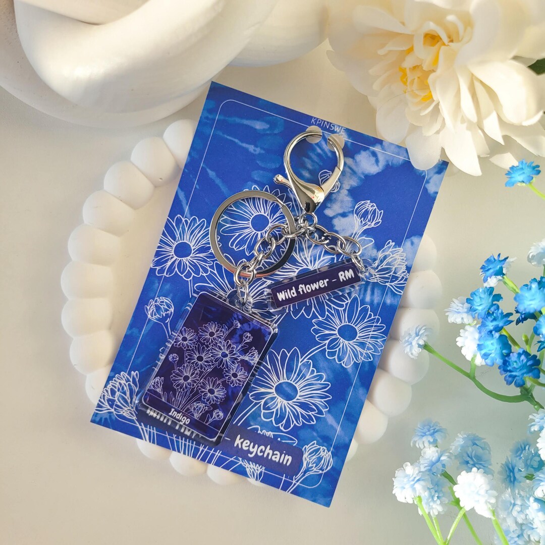 BTS RM Indigo Keychain - Etsy