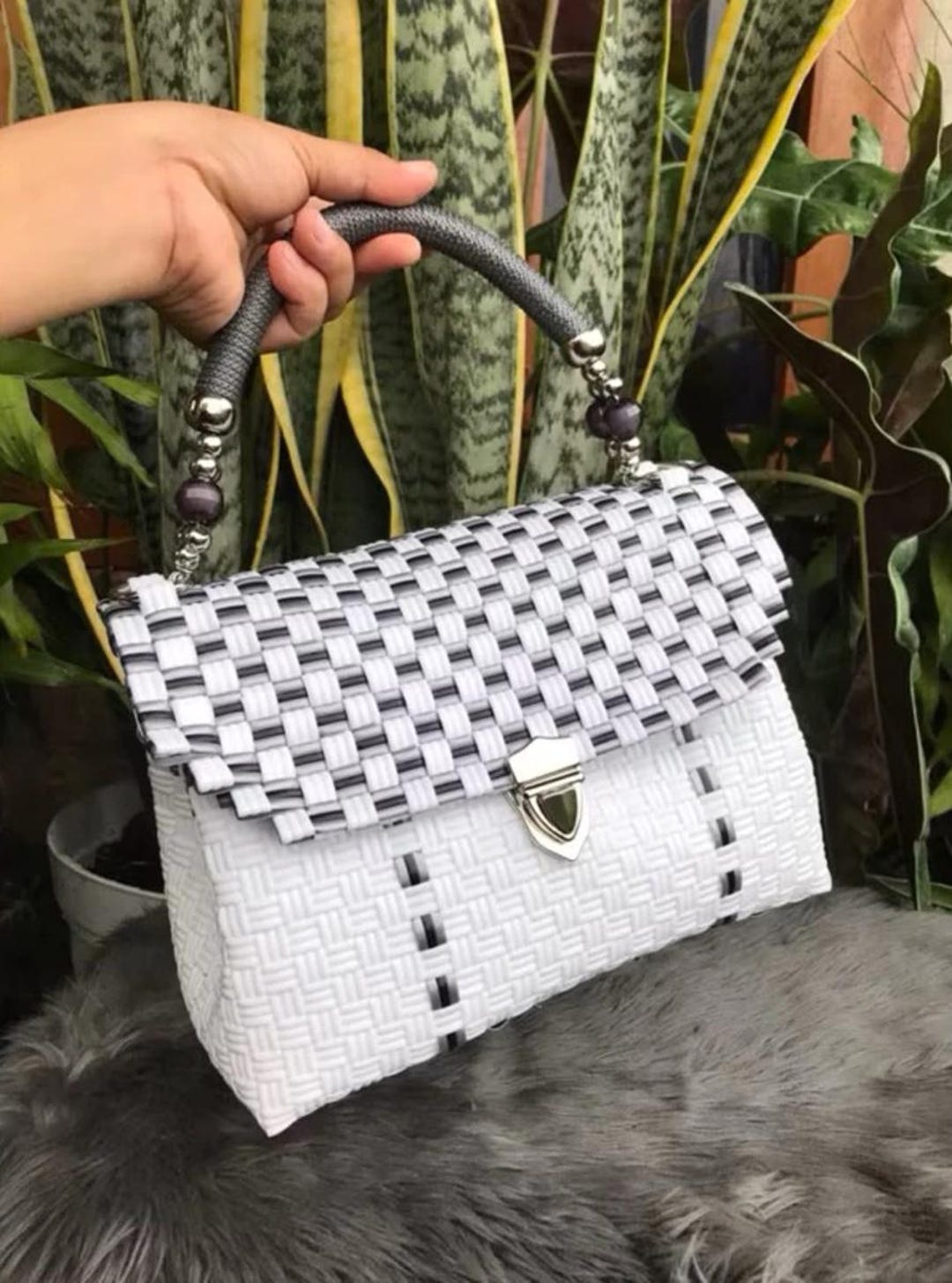 Premium Jali Woven Tote Bag Women's Party Woven Bag Women's Wedding Bag ...