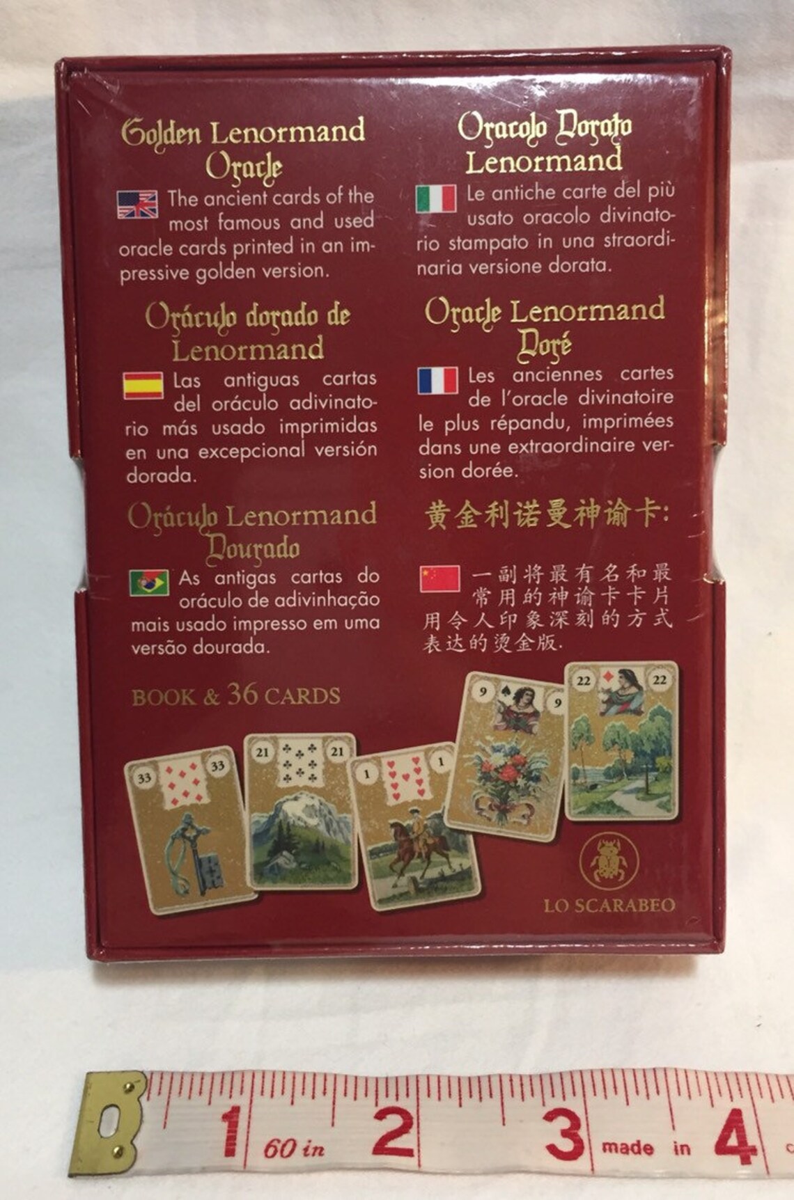 Golden Lenormand Oracle 36 Card Deck and Book - Etsy