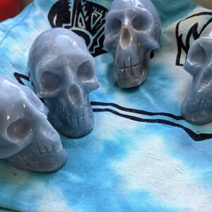 Angelite Crystal Skull 2 Inch Carved - Etsy