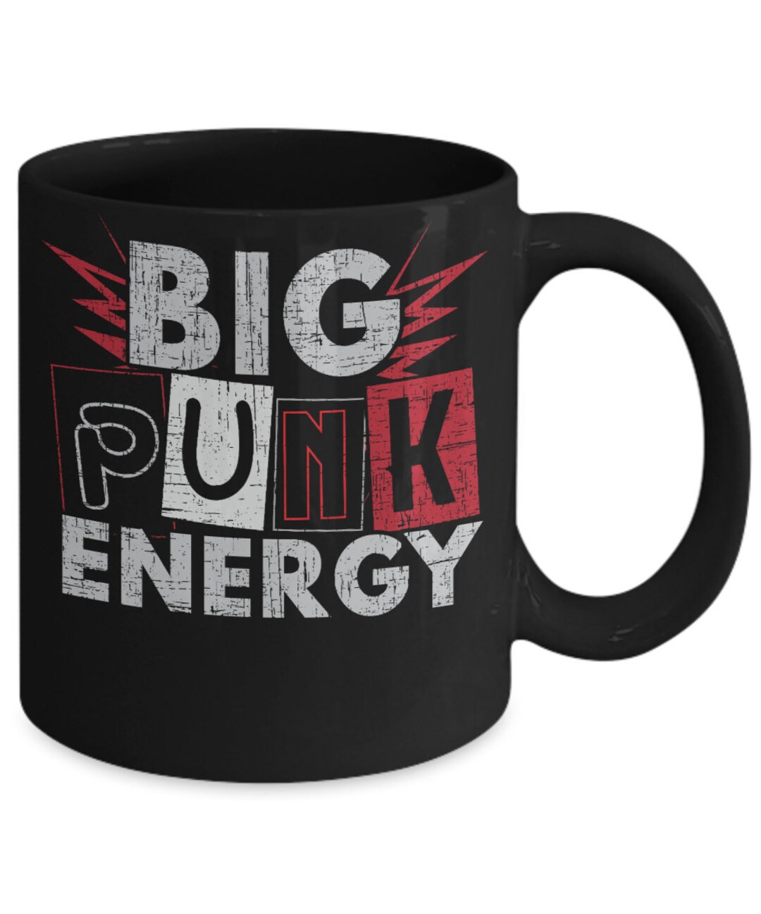 Big Punk Energy Punk Rock Gift,punk Rock Coffee ,punk Energy Mug, Punk ...