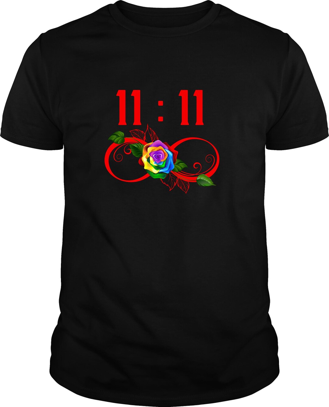 11:11 Eleven Eleven Heart Infinity Spiritual Twin Flames Unisex Tshirt ...