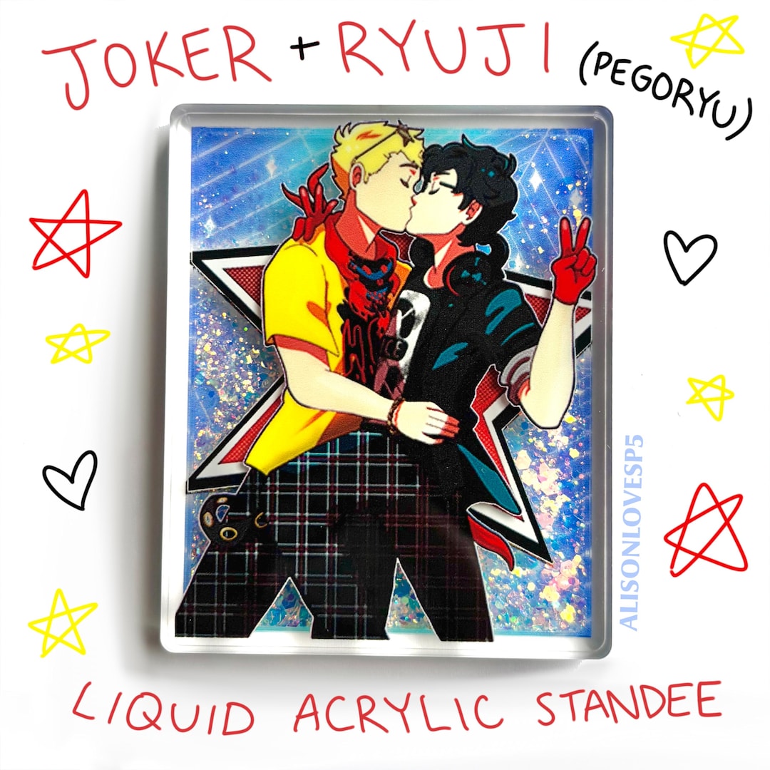 Persona 5 Joker + Ryuji Liquid Acrylic Standee / Ren Akira Sakamoto ...