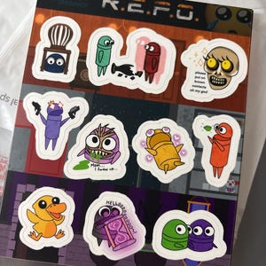 R.E.P.O. Robot Meme Stickers / Sheet Headman King Gamer Duck REPO PC ...
