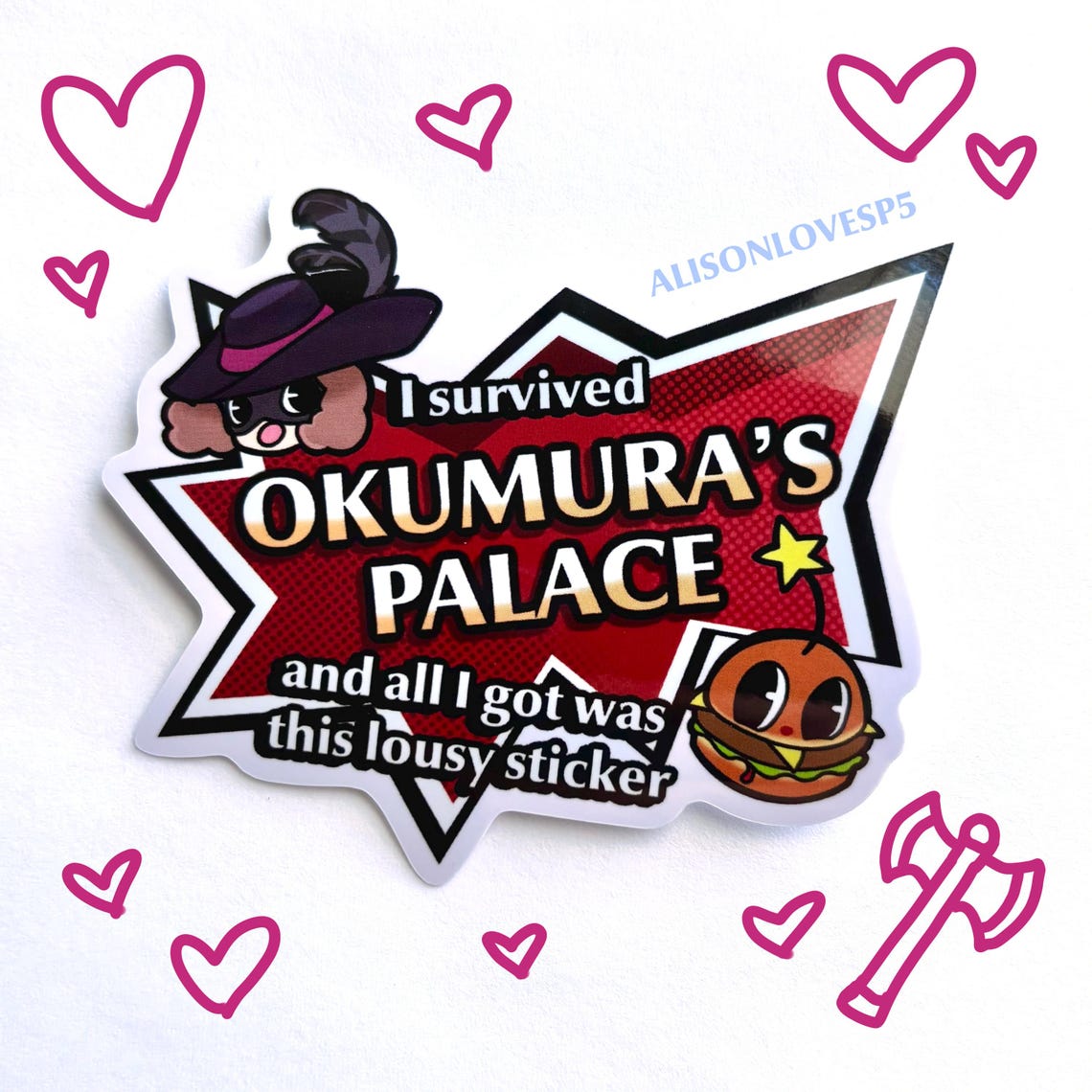 Persona 5 Haru Okumura Big Bang Burger Sticker / Noir Joker Decal Ryuji ...