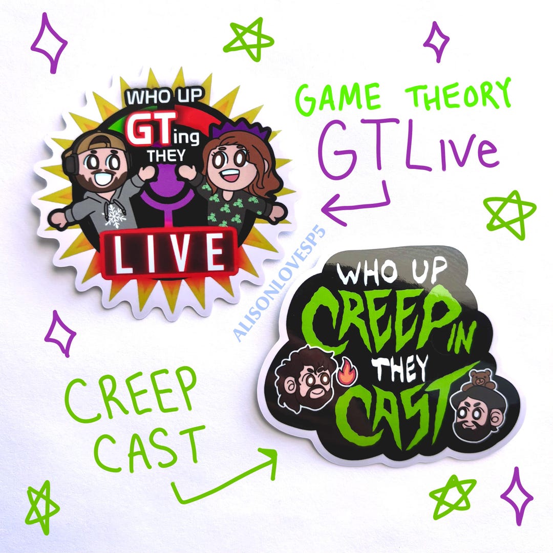 Gtlive Creepcast Youtuber Stickers / Game Theory Wendigoon Meatcanyon ...