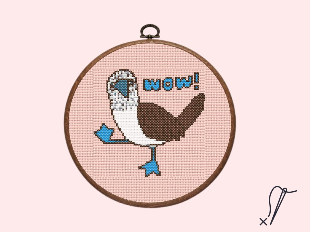 Blue Footed Booby Cross Stitch Pattern | Bird Cross Stitch Pattern ...