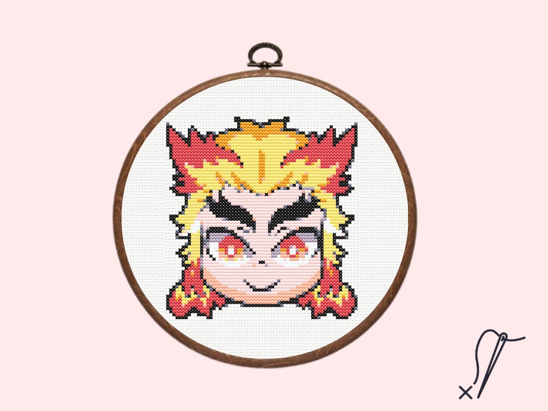 Rengoku Cross Stitch Pattern | Demon Anime , Instant Dowload - Etsy
