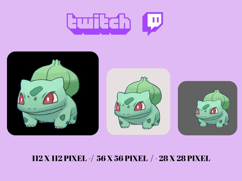 Animated Twitch Emote | Kick Emote | Bulbasaur Emote | Pokemon Emote ...