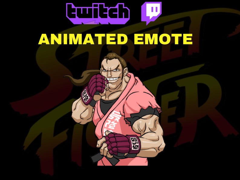 Animated Twitch Emote Kick Emote Fighter Emote Emote, for Streamers ...