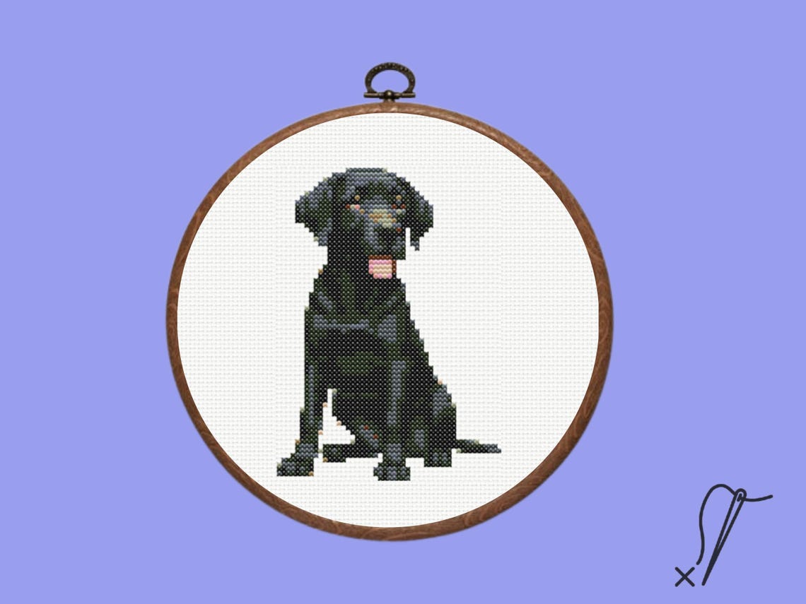 Black Labrador Cross Stitch Pattern | Set of 3 Dog Cross Stitch Pattern ...