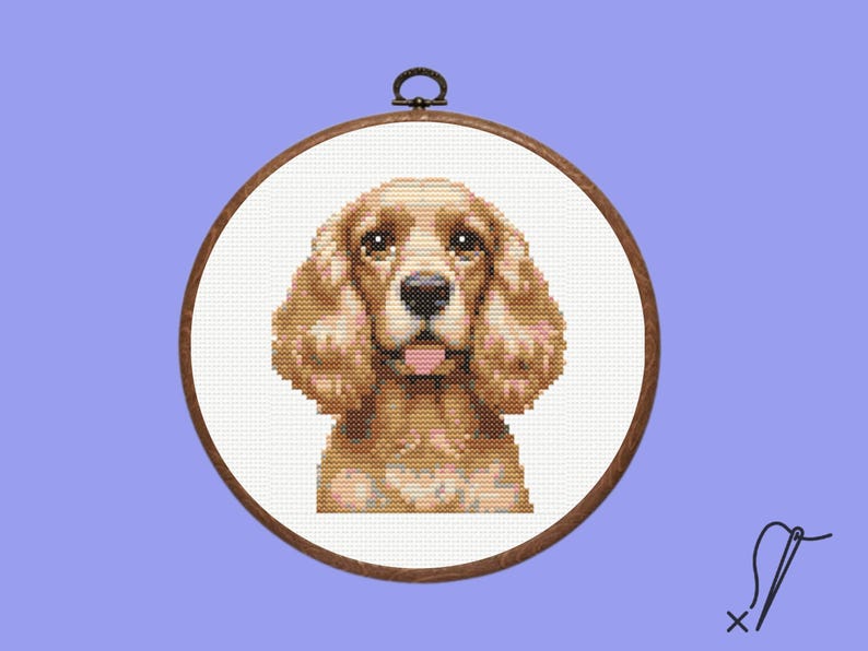 Cocker Cross Stitch Pattern | Set of 3 Dog Cross Stitch Pattern ...