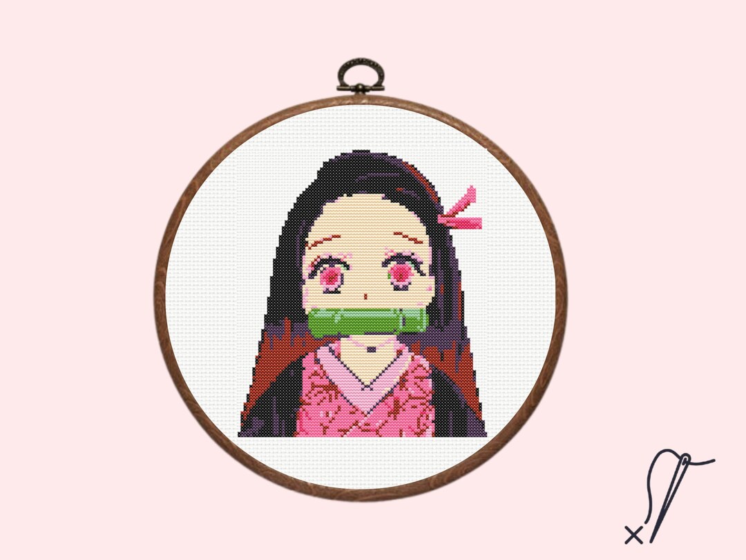 Nezuko Cross Stitch Pattern | Demon Anime , Instant Dowload - Etsy