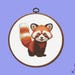 Red Panda Cross Stitch Pattern | Set of 3 Cute Red Panda Cross Stitch ...
