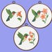 Hummingbird Cross Stitch Pattern | Set of 3 Hummingbird Cross Stitch ...